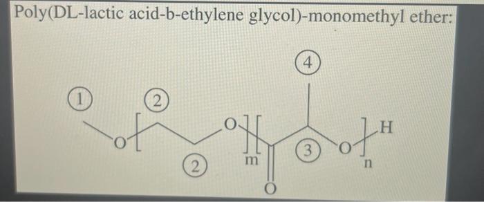 Solved Poly(DL-lactic acid-b-ethylene glycol)-monomethyl | Chegg.com