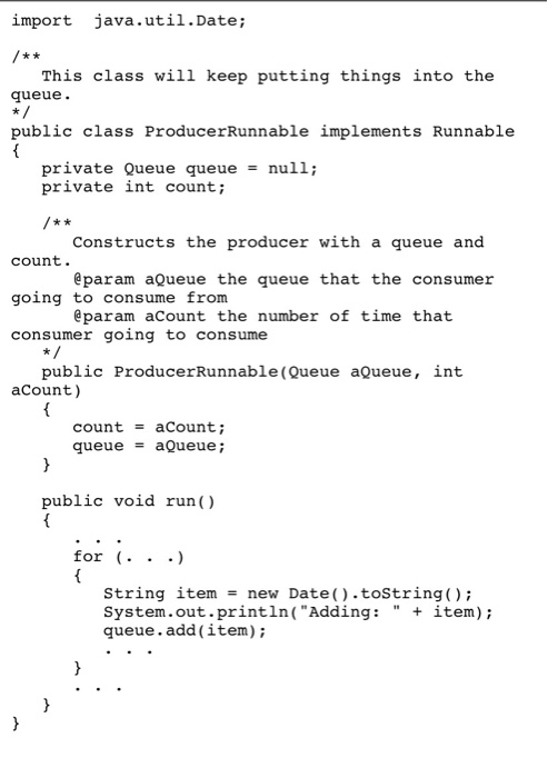 2. Multithread/Queue Implement a Queue class whose | Chegg.com