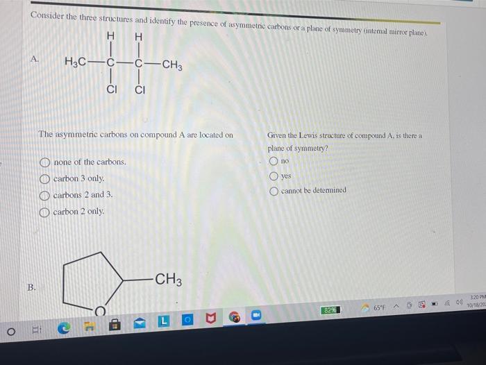 Solved Consider the three structures and identify the | Chegg.com