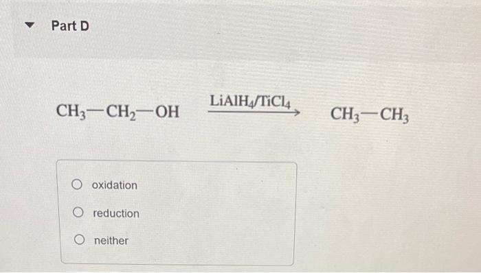Solved Classify each reaction as an oxidation, a reduction, | Chegg.com