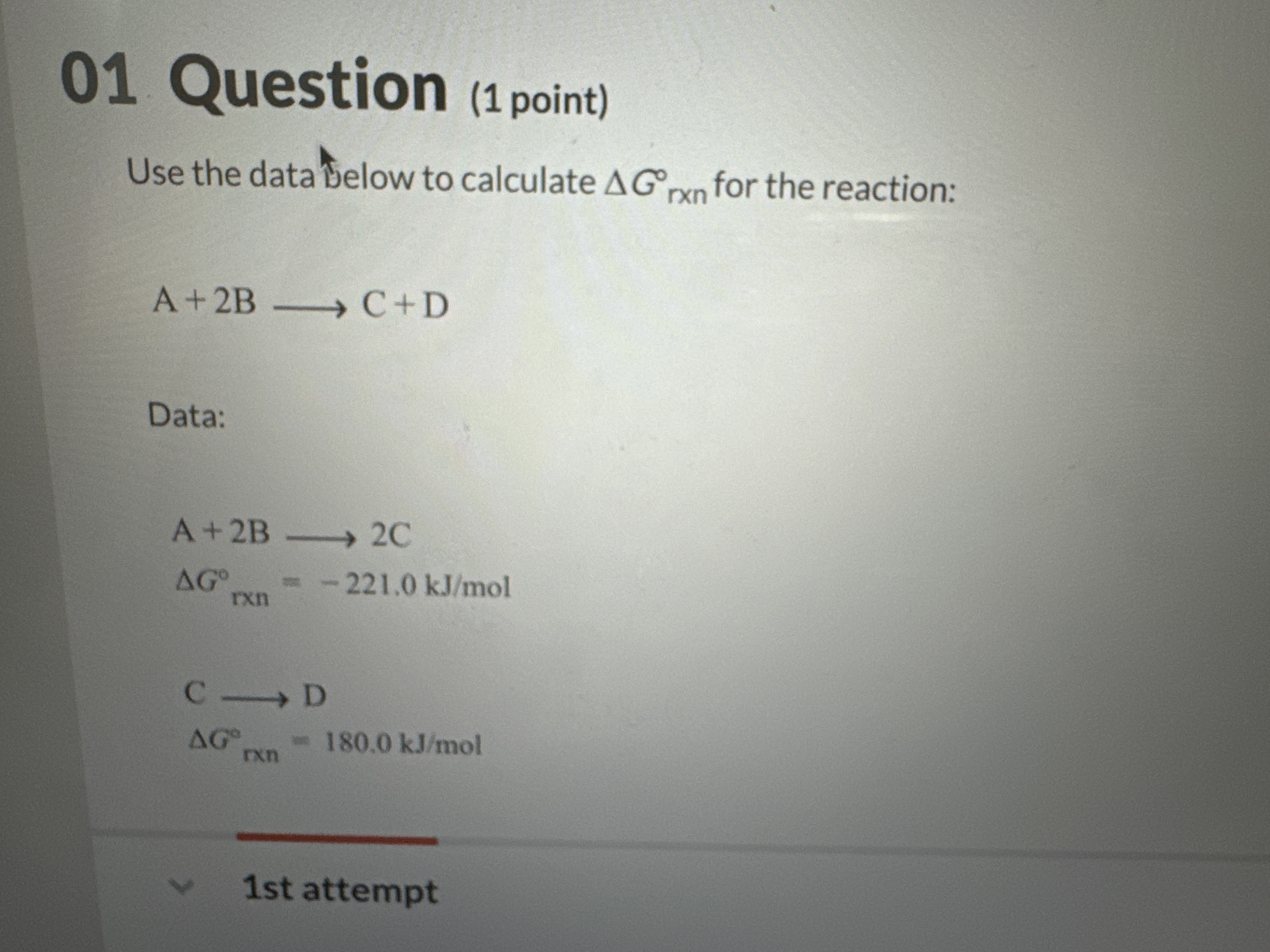 Solved 01 ﻿Question (1 ﻿point)Use the datatolow to calculate | Chegg.com