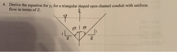 Solved 4. Derive the equation for ye for a triangular shaped | Chegg.com