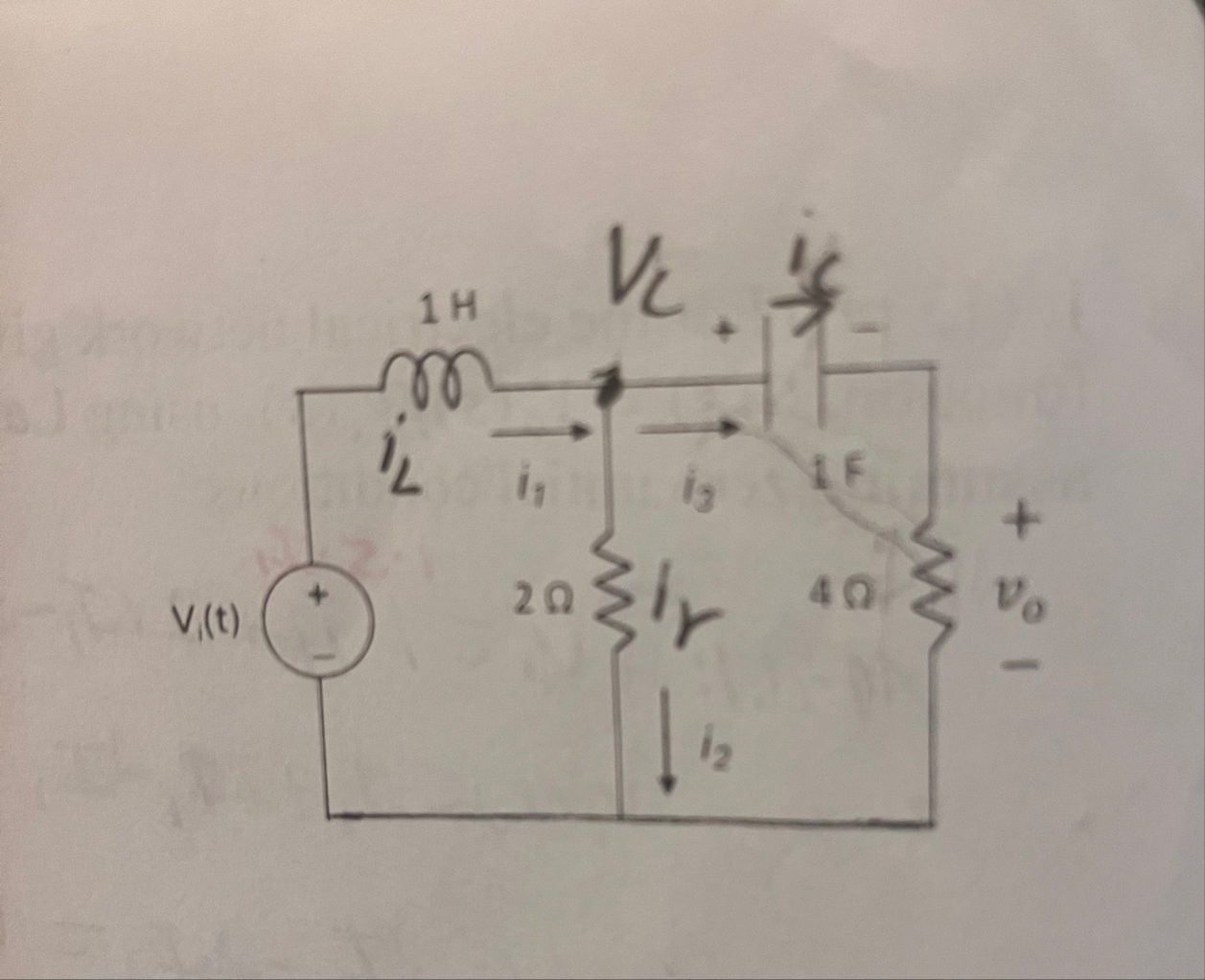 Solved Represent the electrical circuit in state space, | Chegg.com