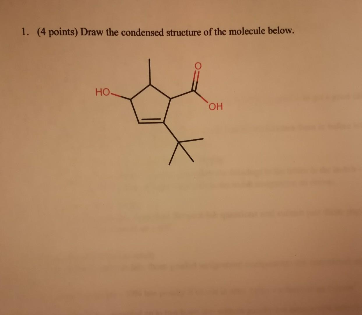 Solved 1. (3 points) Draw propane in line-angle and | Chegg.com
