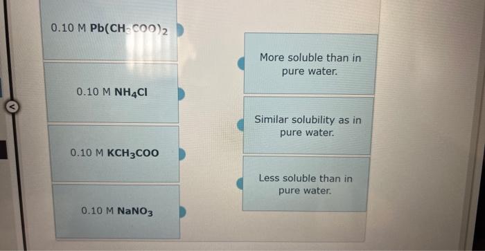Solved More soluble than in pure water. Similar solubility | Chegg.com