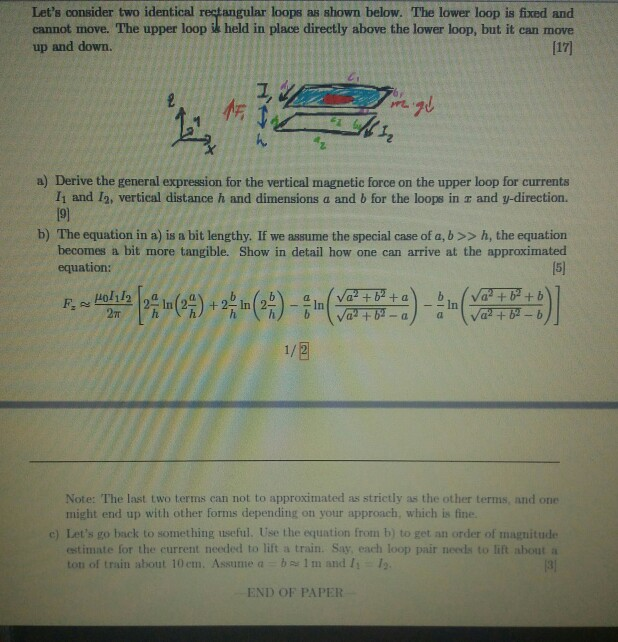 Let's consider two identical rectangular loops as | Chegg.com