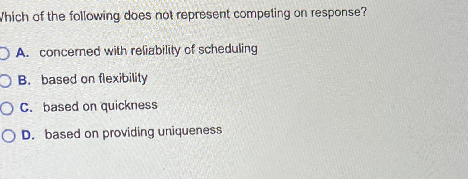 Solved Which of the following does not represent competing | Chegg.com