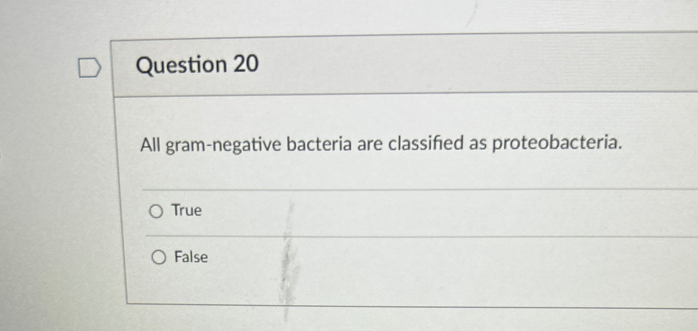 Solved Question 20All gram-negative bacteria are classified | Chegg.com