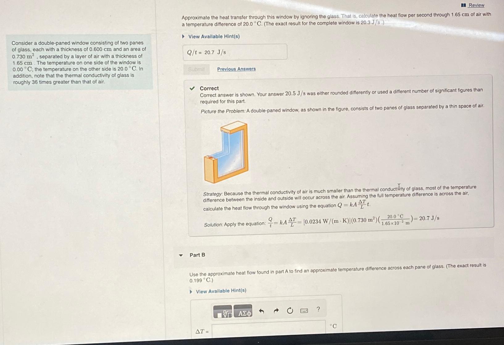 Solved HELP WITH PART BApproximate the heat transfer through | Chegg.com