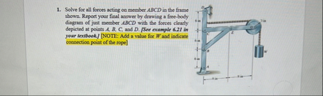 Solved Solve for all forces acting on member ABCD in the | Chegg.com