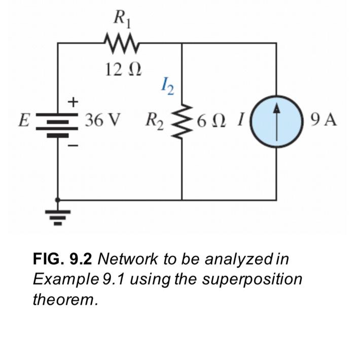 Solved FIG. 9.2 Network to be analyzed in Example 9.1 using | Chegg.com