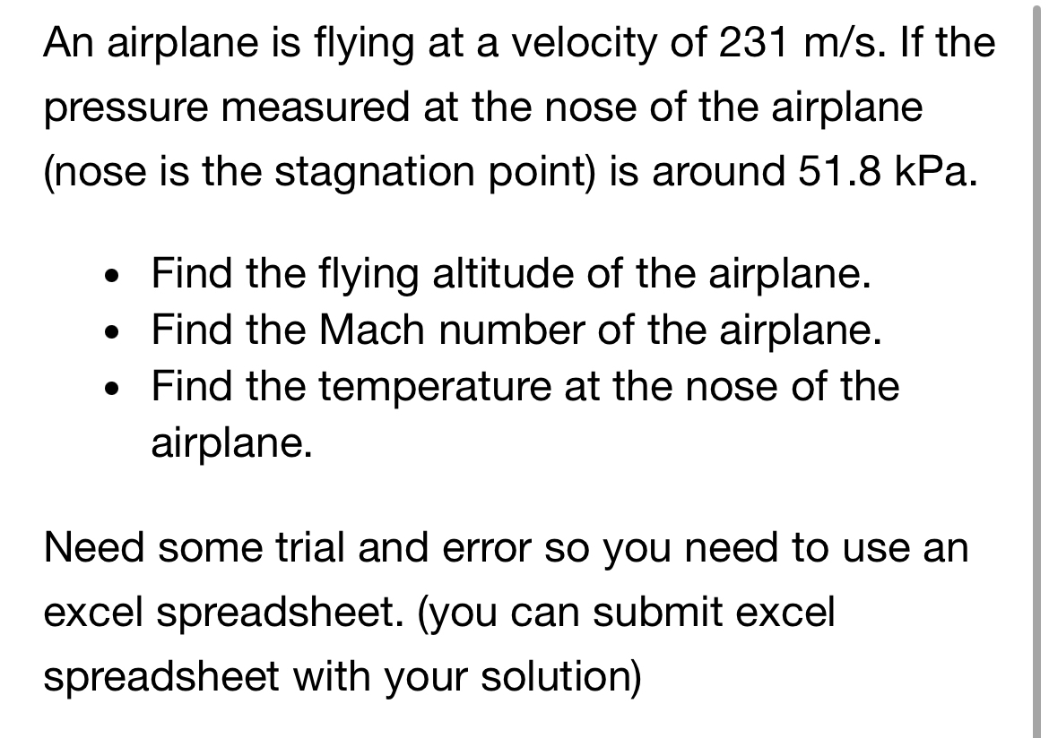 Solved An airplane is flying at a velocity of 231ms. ﻿If the | Chegg.com