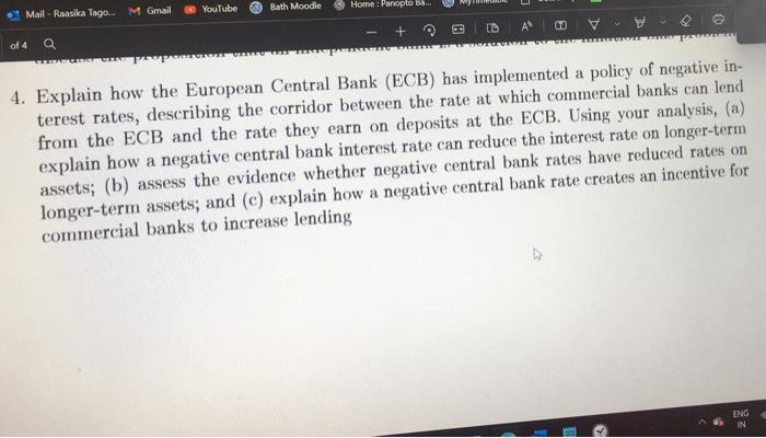 Solved YouTube Bath Moodle Home: Panopto B. Mail - Raasika | Chegg.com