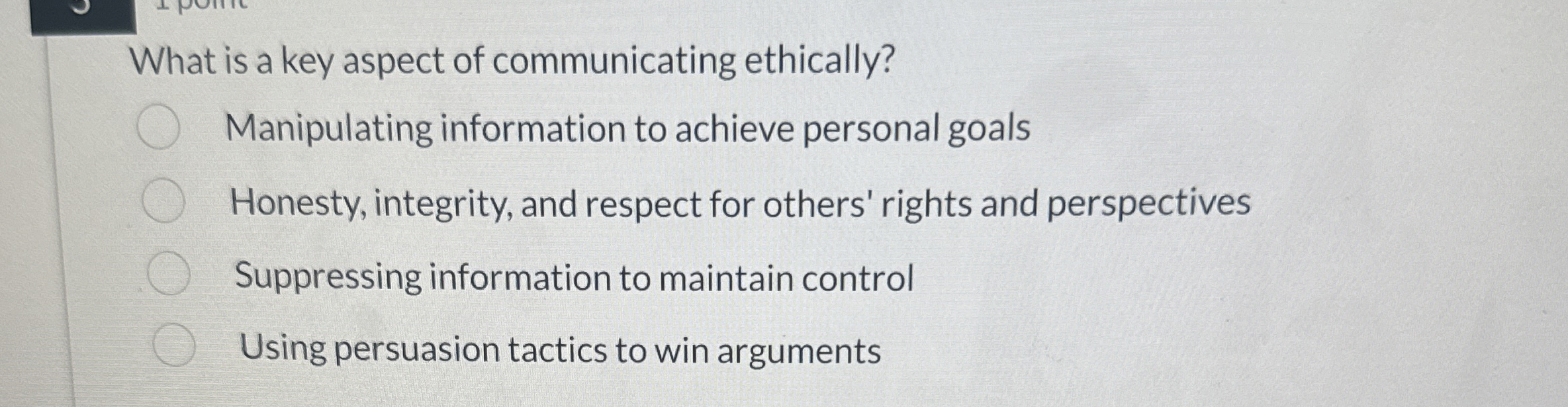 Solved What is a key aspect of communicating | Chegg.com