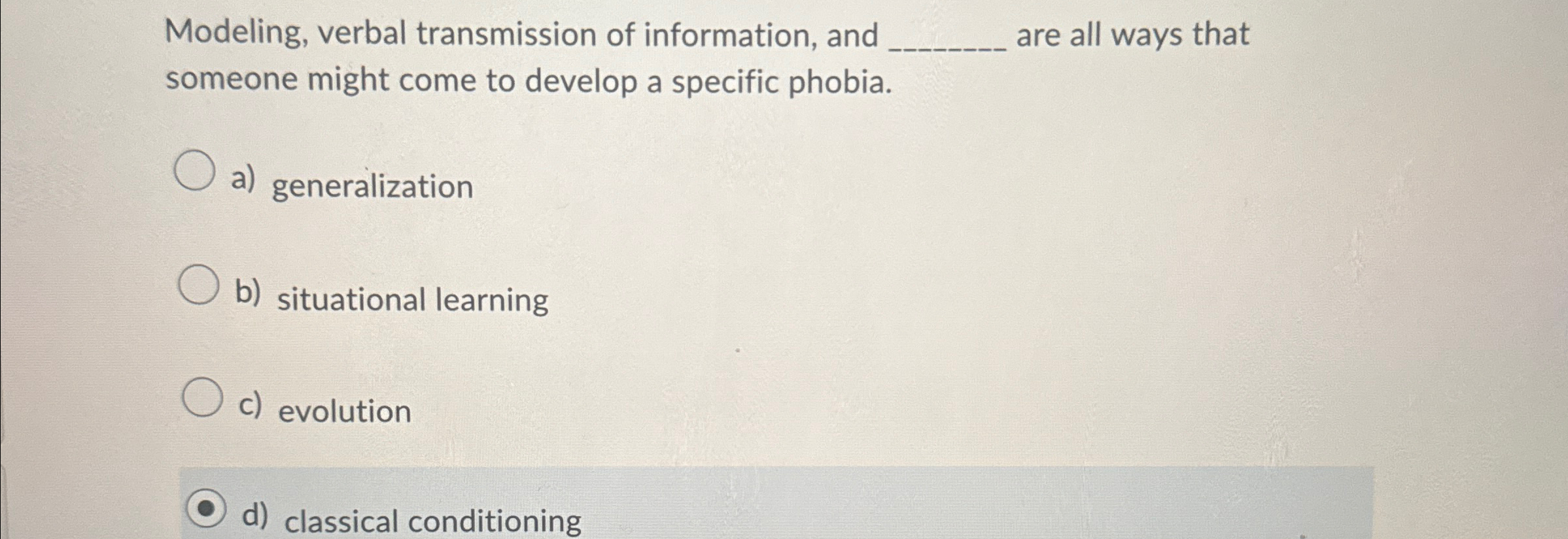 Solved Modeling, verbal transmission of information, and | Chegg.com