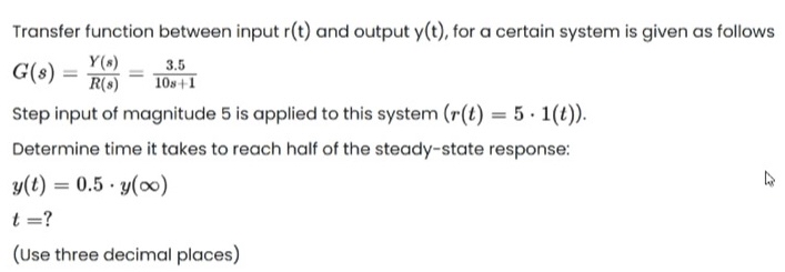 Solved Transfer function. System dynamics and control | Chegg.com