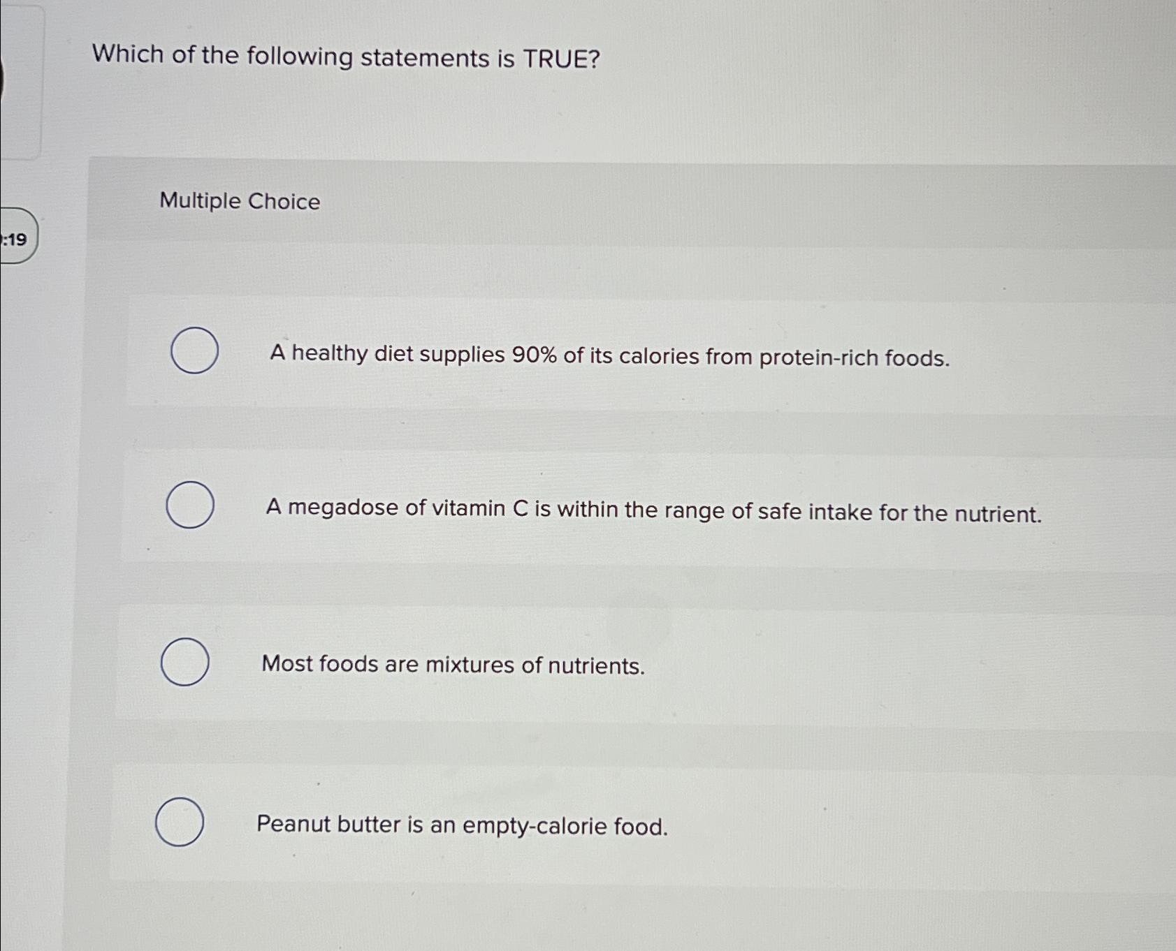 Solved Which of the following statements is TRUE?Multiple | Chegg.com