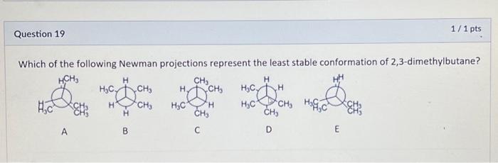 Solved Which of the following Newman projections represent | Chegg.com