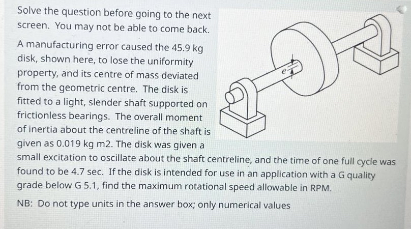 Solved Solve the question before going to the next screen. | Chegg.com
