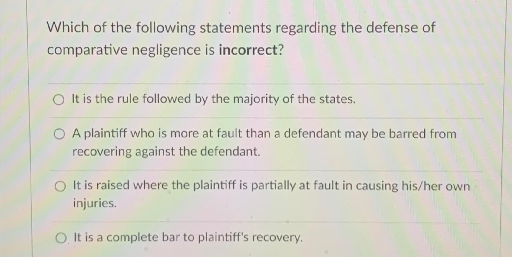 Solved Which of the following statements regarding the | Chegg.com