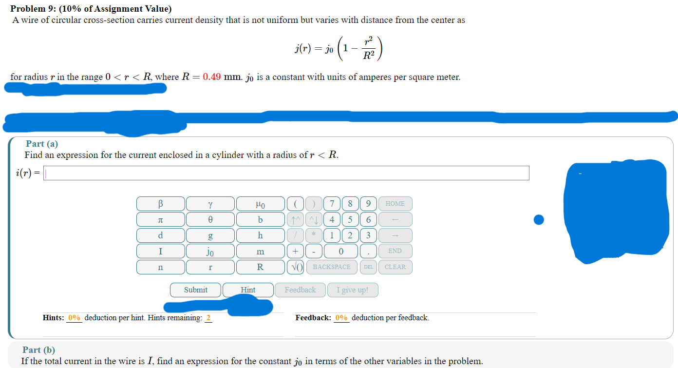Solved Problem 9: (10% ﻿of Assignment Value)A wire of | Chegg.com