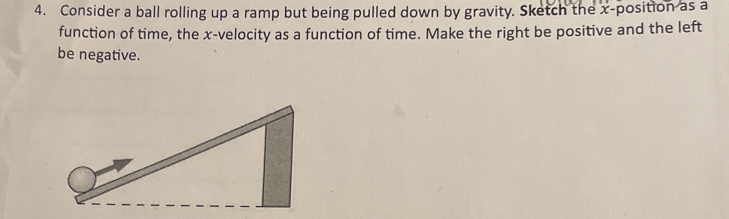 Solved Consider a ball rolling up a ramp but being pulled | Chegg.com