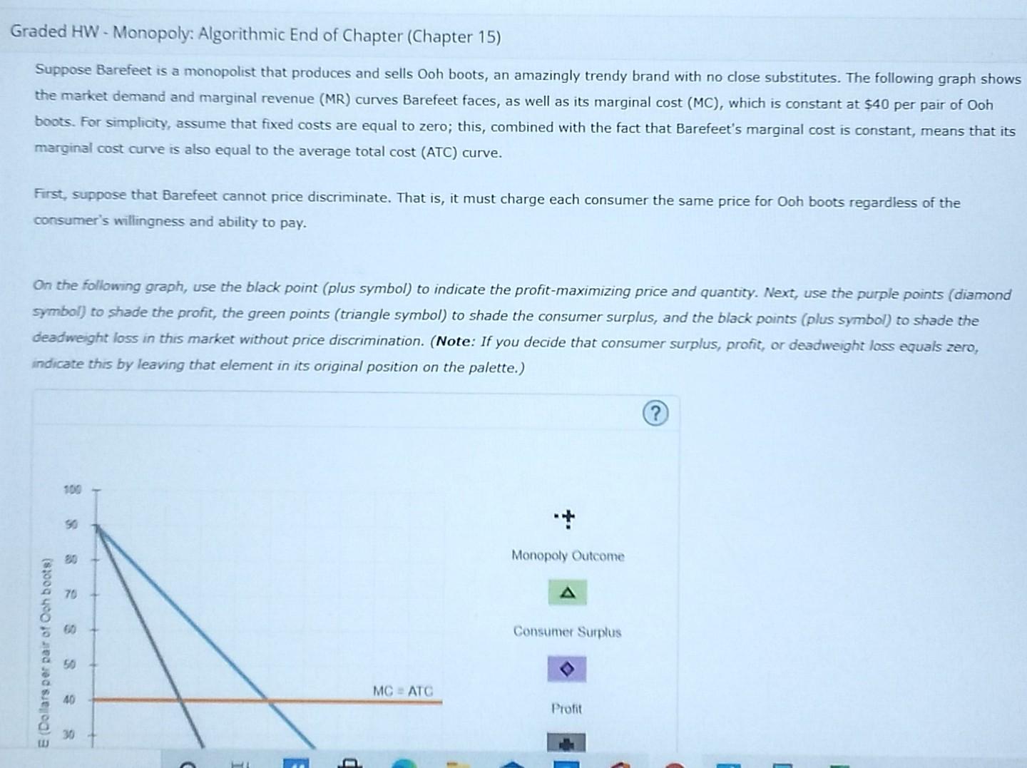 Solved Graded HW - Monopoly: Algorithmic End of Chapter | Chegg.com