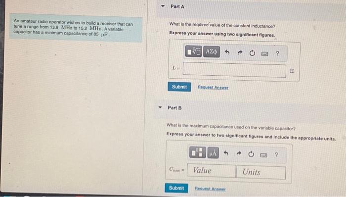 Solved An amateur radio operator wishes to build a receiver | Chegg.com