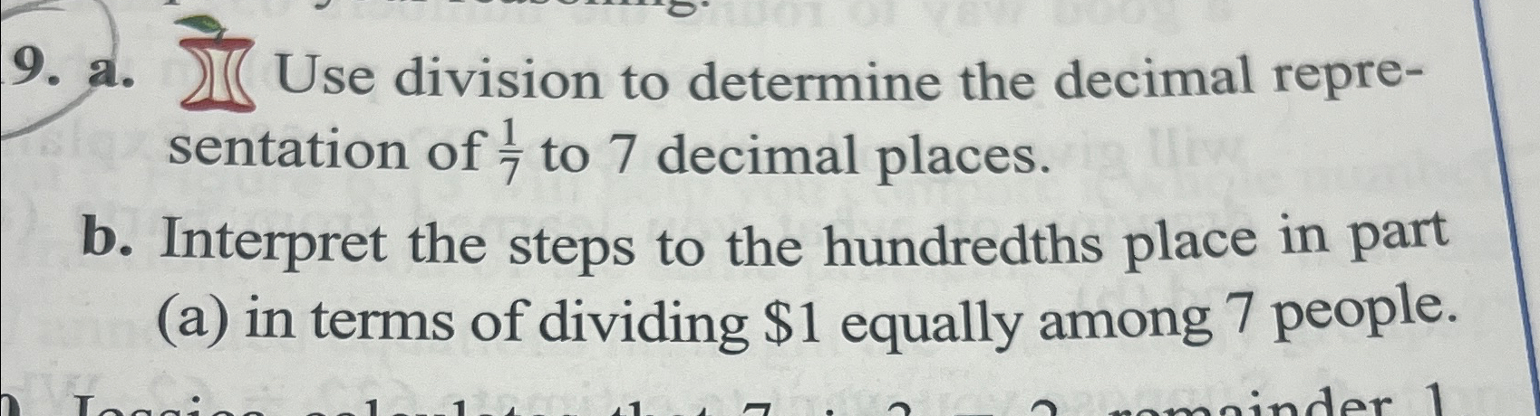 Solved a. ∑?? ﻿Use division to determine the decimal | Chegg.com