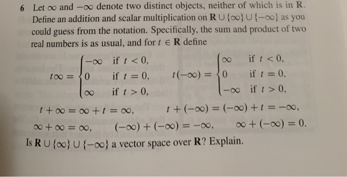 Solved 6 Let oo and -o denote two distinct objects, neither | Chegg.com