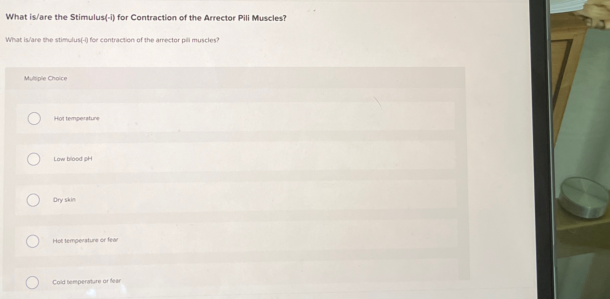 Solved What is/are the Stimulus(-i) ﻿for Contraction of the | Chegg.com