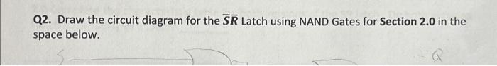 2.0 Basic SR Latches Information on a Basic SR Latch | Chegg.com