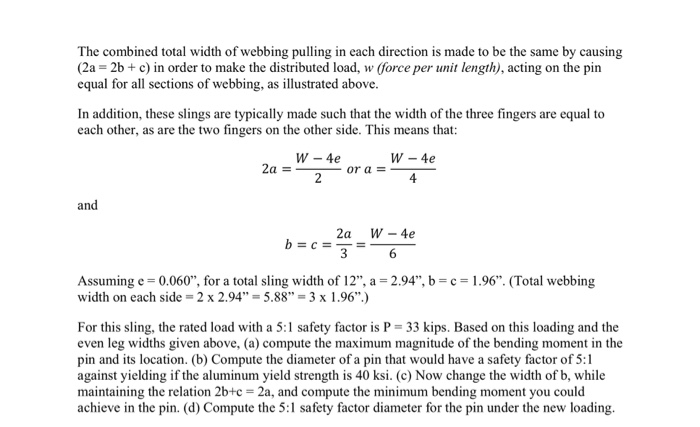 Problem 1: Marine slings are used to lift boats. The | Chegg.com