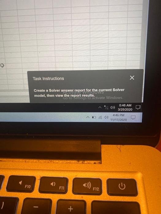 Vale VIROWS Task Instructions Create a Solver answer | Chegg.com