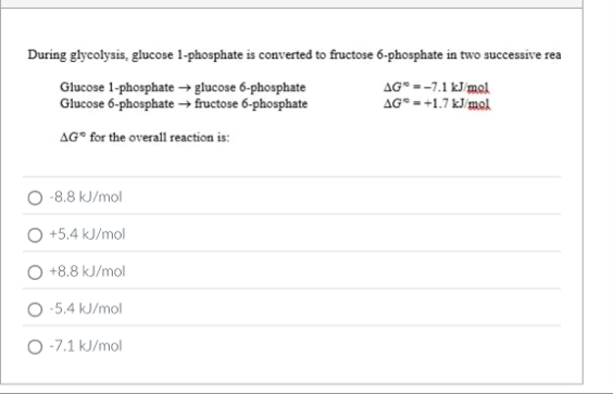 Solved During glycolysis, glucose 1-phosphate is converted | Chegg.com