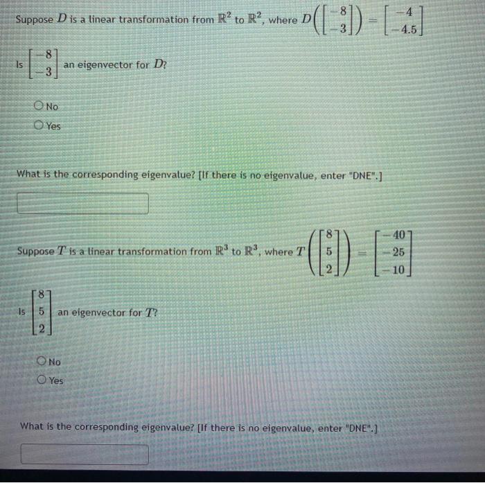 Solved Suppose D is a linear transformation from RP to R², | Chegg.com