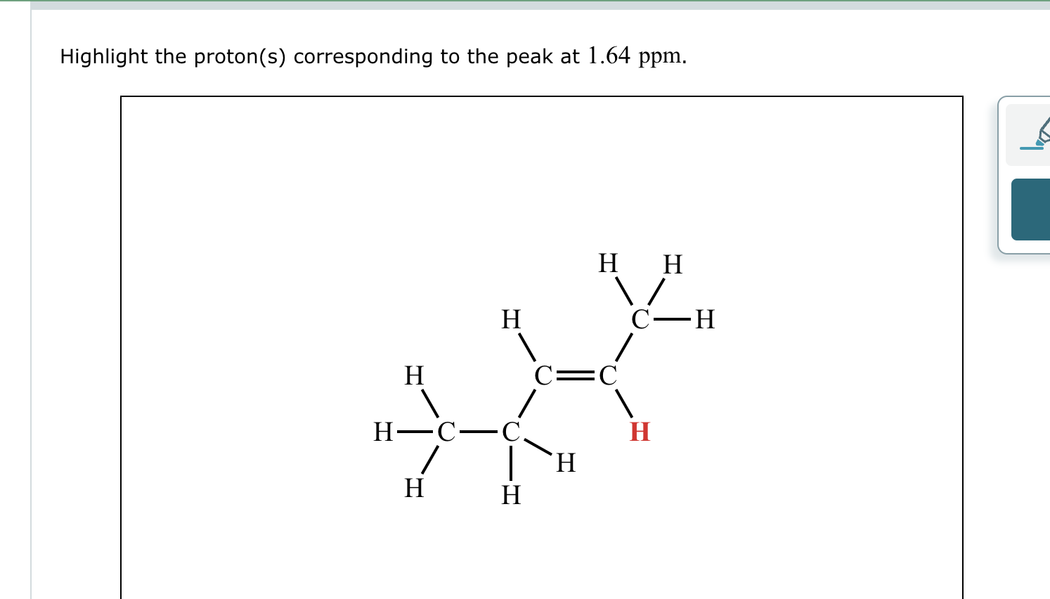 Solved Highlight the proton(s) ﻿corresponding to the peak at | Chegg.com