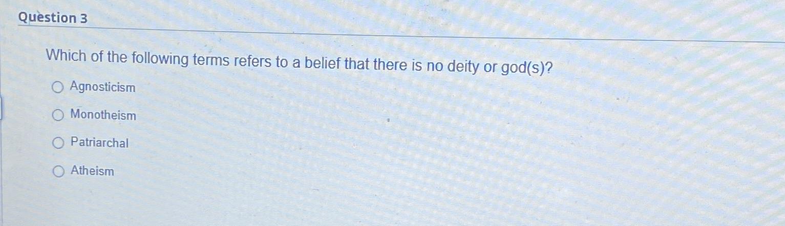 Solved Question 3Which of the following terms refers to a | Chegg.com