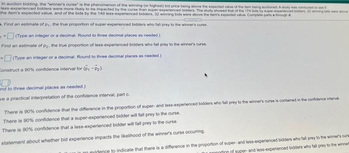 Solved in auction bidding the winners ourse is the | Chegg.com