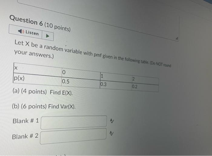 Solved Let X be a rand your answers.) | Chegg.com