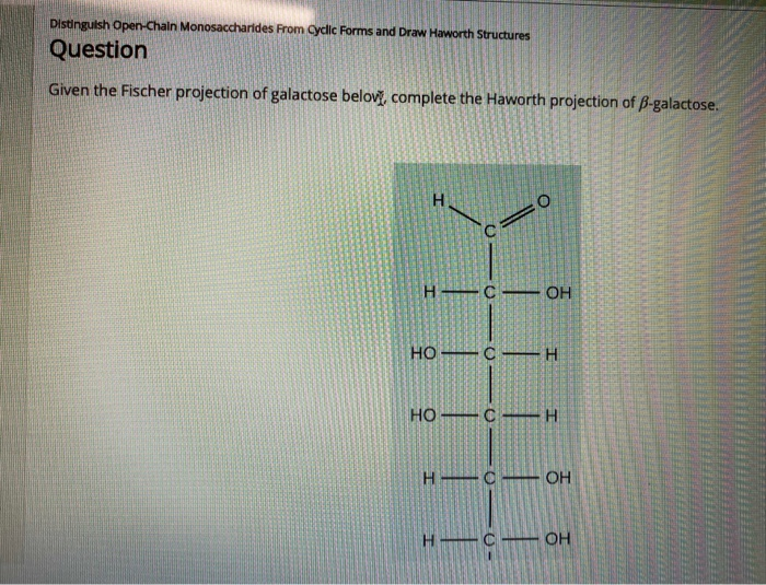 Solved Distinguish Open-Chain Monosaccharides From Cyclic | Chegg.com