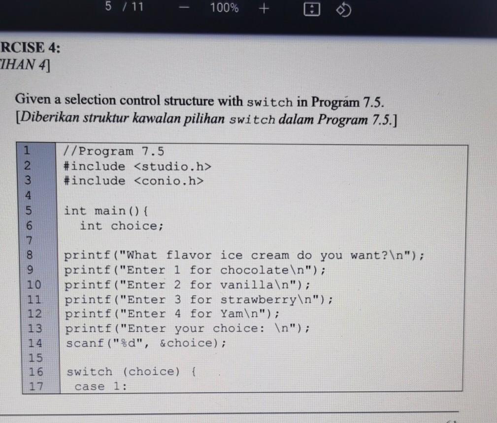 Solved 5 / 11 100% + RCISE 4: TIHAN 4] Given a selection | Chegg.com