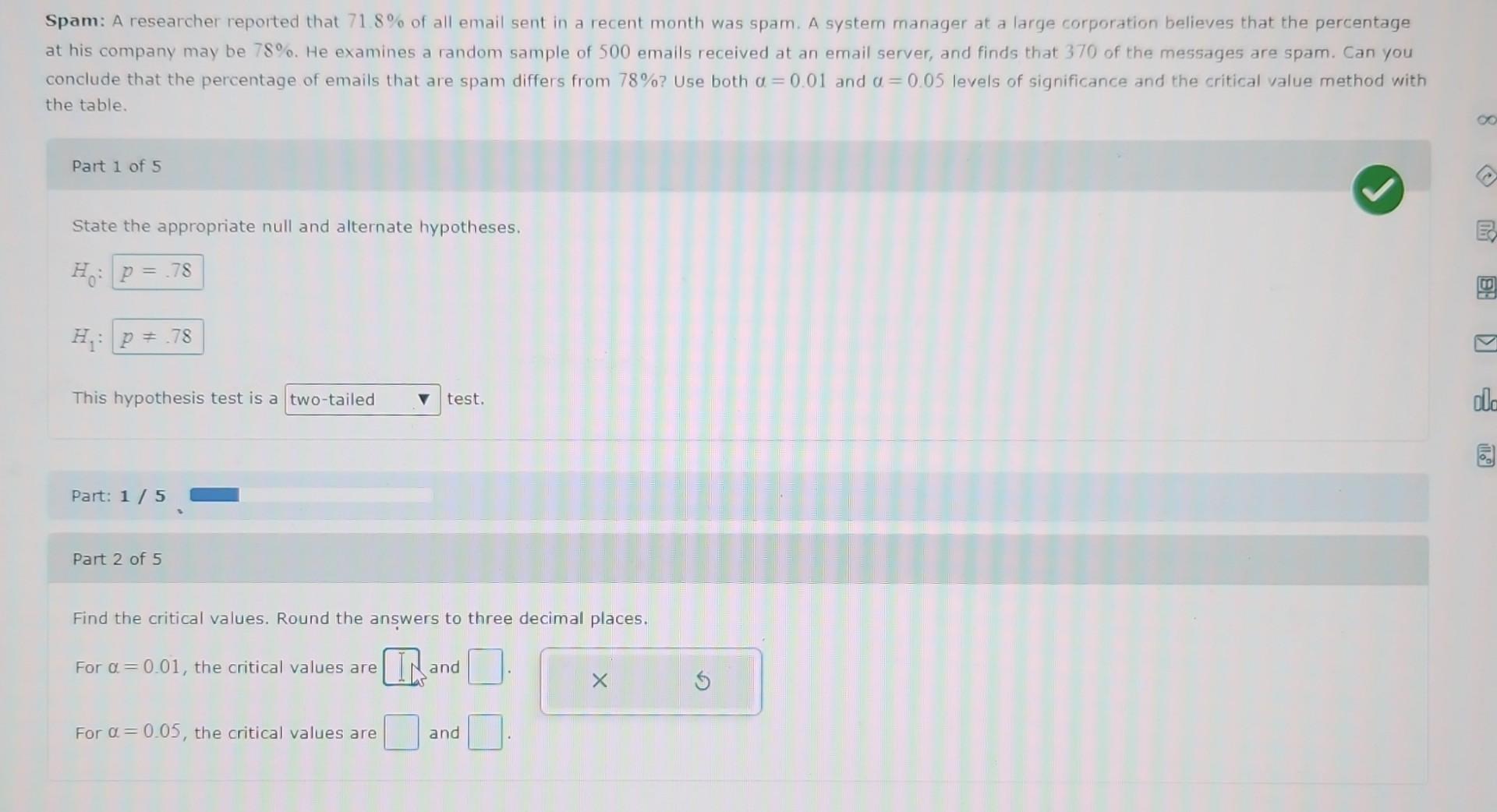 Solved Spam: A researcher reported that 71.8% of all email | Chegg.com