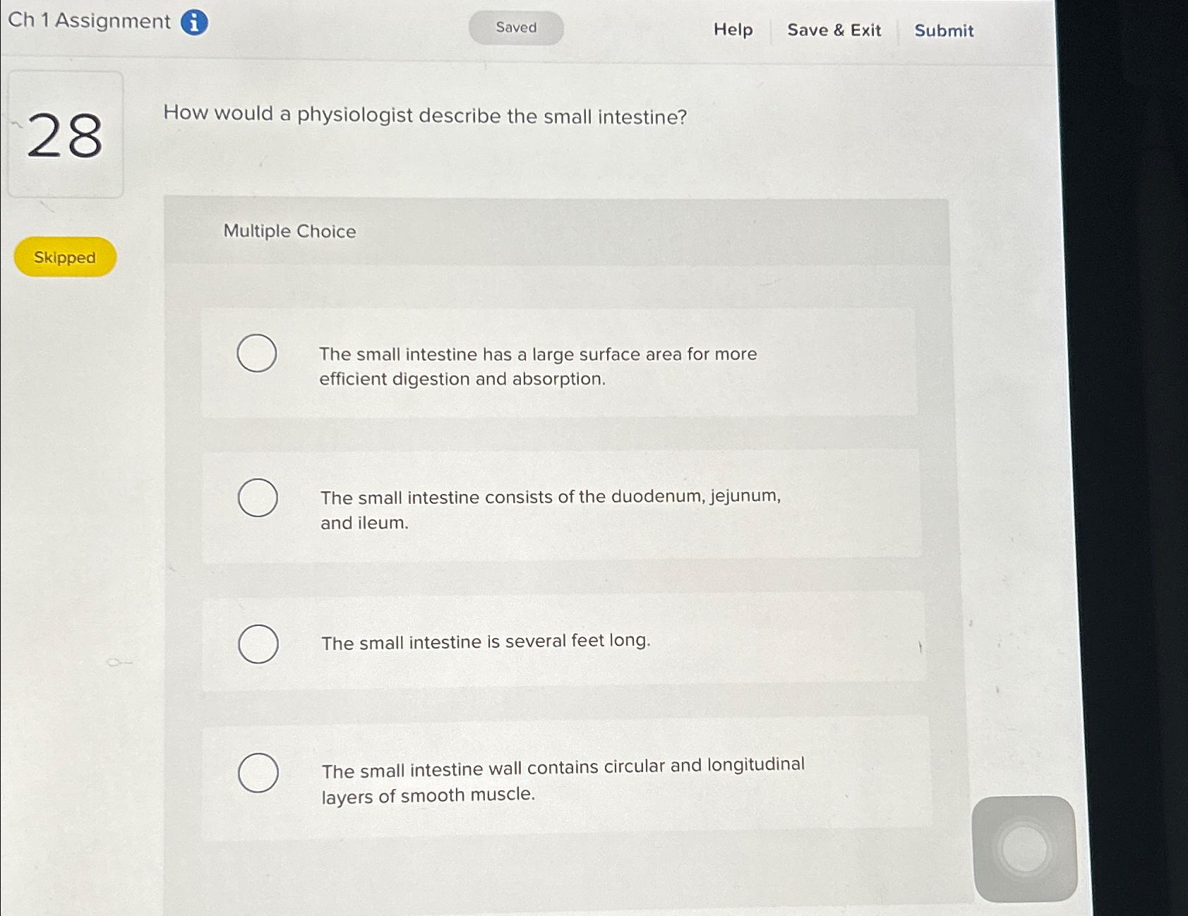 Solved Ch 1 ﻿AssignmentSavedHelpSave & ExitSubmitHow would a | Chegg.com