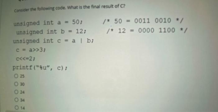 Solved Which of the following is a correct prototype for a | Chegg.com