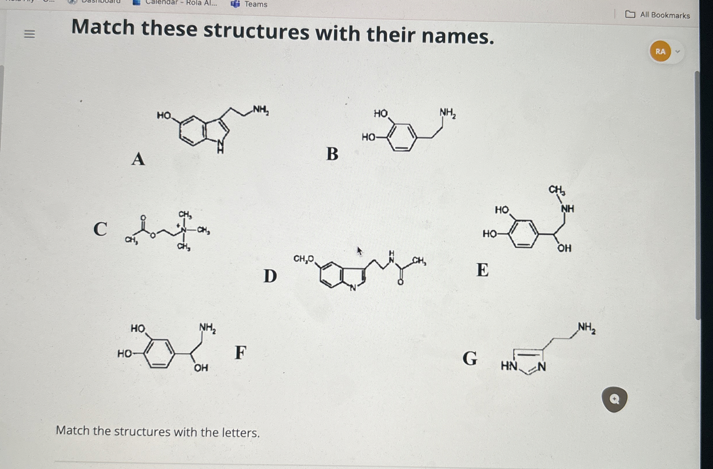 Solved -=, ﻿Match these structures with their | Chegg.com