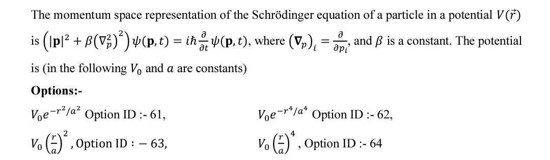 Solved The momentum space representation of the Schrödinger | Chegg.com