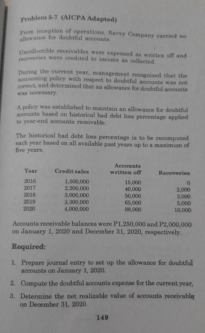 Solved PROBLEM 5-7 I NEED ANSWER NOW PLEASE | Chegg.com