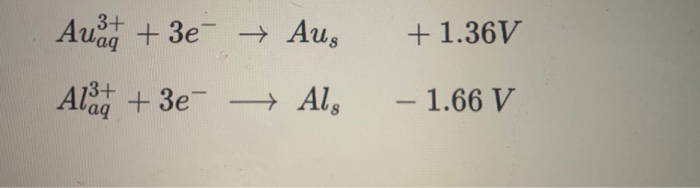 Solved A Calculate Ecell° For A Galvanic Cell Produced With