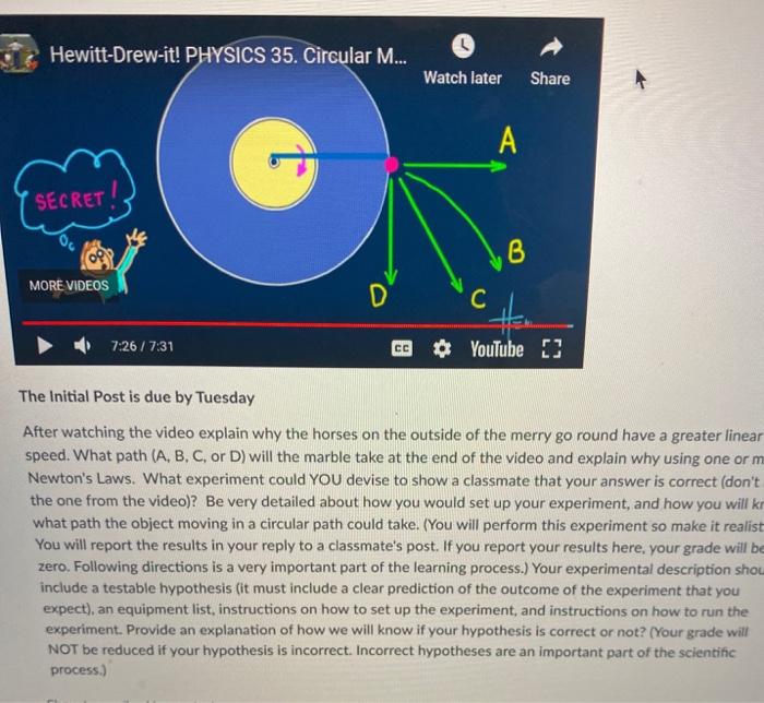 Hewitt-Drew-it! PHYSICS 35. Circular M... Watch later | Chegg.com
